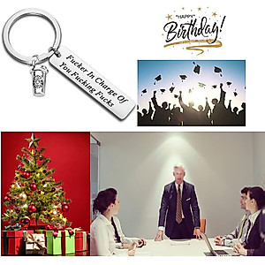 Gzrlyf Boss Keychain Fucker In Charge Of You Fucking Fucks Funny Boss Gifts (Funny Boss Keychain)