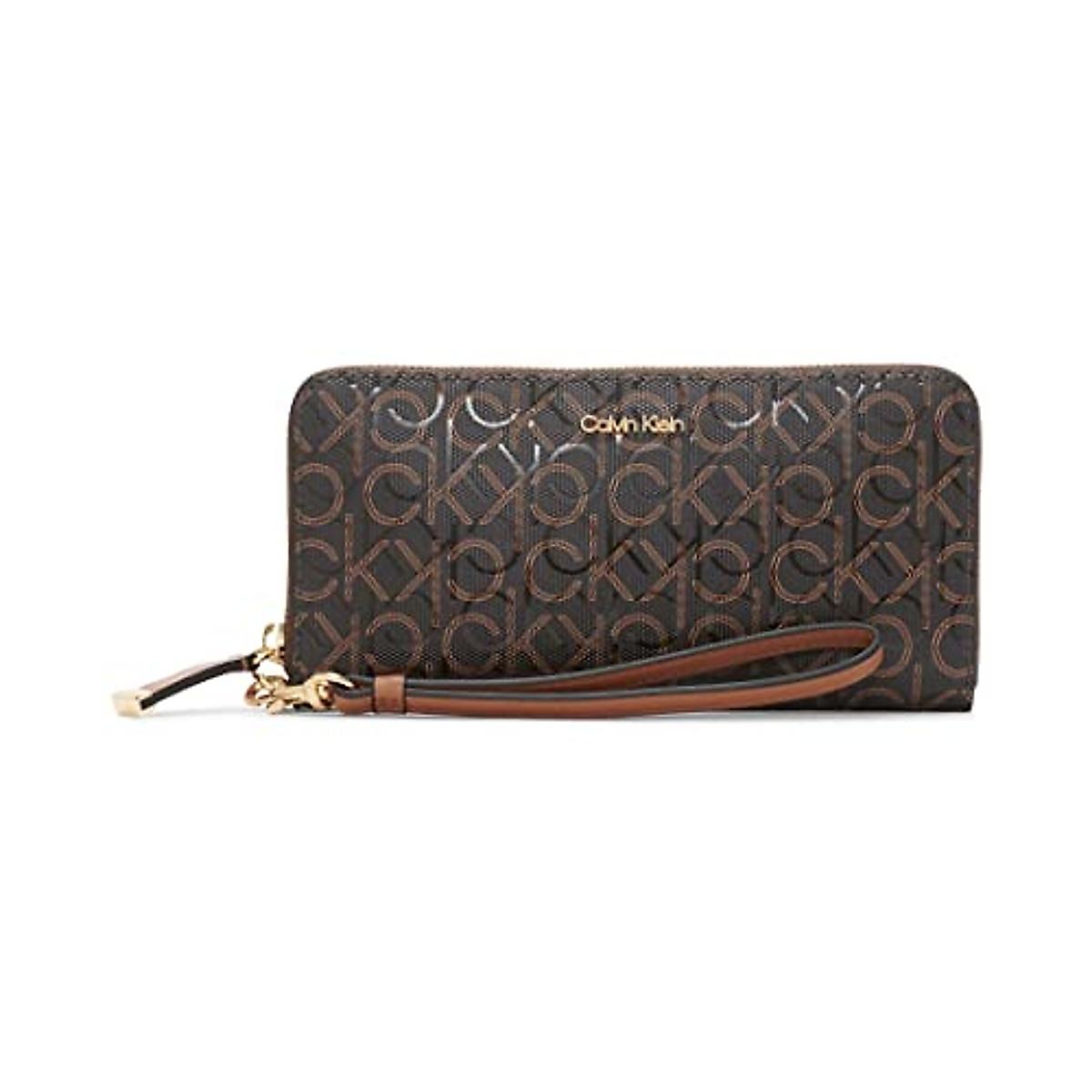 Calvin Klein Key Item Saffiano Continental Zip Around Wallet with Wristlet Strap