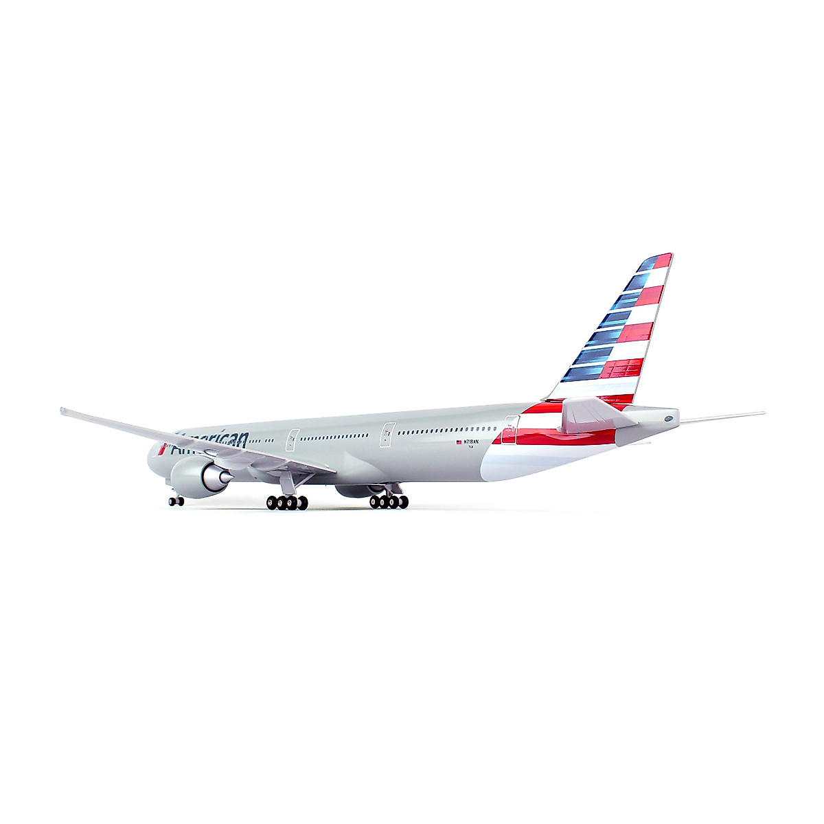 Daron Skymarks SKR715 American 777-300 New Livery Airplane Model Building Kit with Gear, 1/200-Scale , White