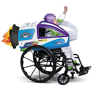 Disguise Buzz Lightyear Adaptive Wheelchair Cover for Kids, Official Toy Story Rolling Costume for Wheelchair
