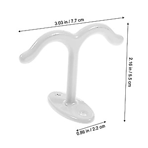 VILLCASE 4pcs Closet Garage Hat Robe Clothes Prong Top Wardrobe Bag Cabinet Coat Towel Hanging Hooks Hook Under Multifunction Kitchen Metal Bathroom Hangers Double Ceiling Clo Hanger