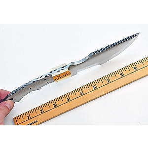 Whole Earth Supply Tracker 1095 High Carbon Steel Large Knife Blank +Brass Finger Guard for Custom Making Knives Blade Blades Blanks Hunting