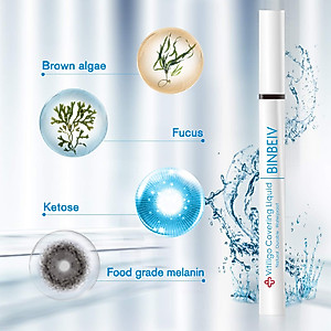 BINBEIV Vitiligo Cosmetic Camouflage Liqui, Cover appearance of Skin Depigmentation, Natural-Durable-Waterproof, Makeup Cover Waterproof, Used on face, hands and body