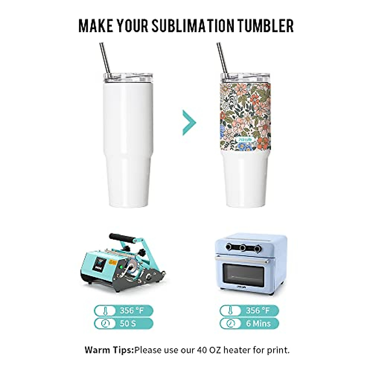 PYD Life Sublimation Tumblers Blanks Stainless Steel 30 OZ White Insulated Reusable Travel Coffee Mugs Cups with Leakproof Lid and Stainless Straw for Tumbler Heat Press 4 Pack