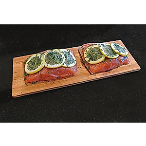 10 Cedar Grilling Planks (8 Extra Long + 2 Bonus Short Planks!) - Perfect for Salmon, Fish, Steak, Veggies and More. Made in USA! Re-use Several Times. Fast Soaking.