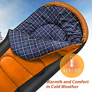 RISEPRO Sleeping Bag Lightweight, Portable, Waterproof 3-4 Seasons Warm Cold Weather Sleeping Bag for Adults & Kids - Indoor & Outdoor: Camping, Backpacking, Hiking (Blue)