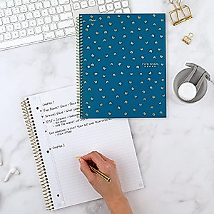 Five Star Spiral Notebook Plus Study App, 1-Subject, College Ruled Paper, 11" x 8-1/2", 100 Sheets, Design Will Vary (06348)