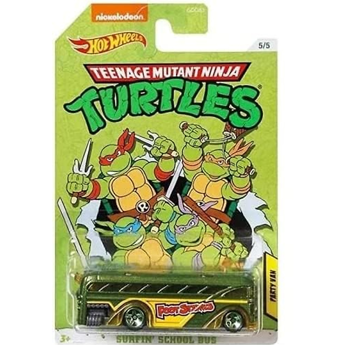 Hot Wheels Teenage Mutant Ninja Turtles TMNT Complete Set of 5 Vehicles