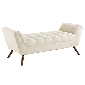 Modway Response Upholstered Fabric, Medium Bench, Beige