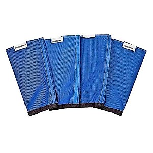 Shoofly Horse Leggins, Patented Loose Fitting Fly Boots, Prevent Fly Bites, Reduce Stomping, Stress & Fatigue, Breathable Plastic Mesh (Blue/Yearling)