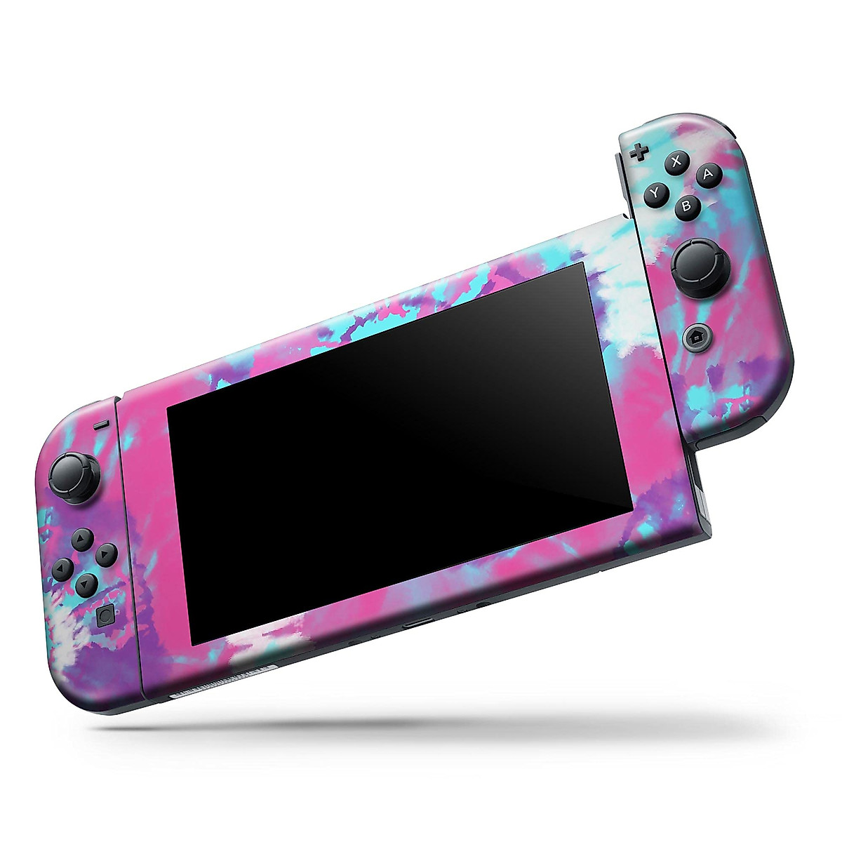 Design Skinz - Compatible with Nintendo Switch Console Bundle - Skin Decal Protective Scratch-Resistant Removable Vinyl Wrap Cover - Spiral Tie Dye V5