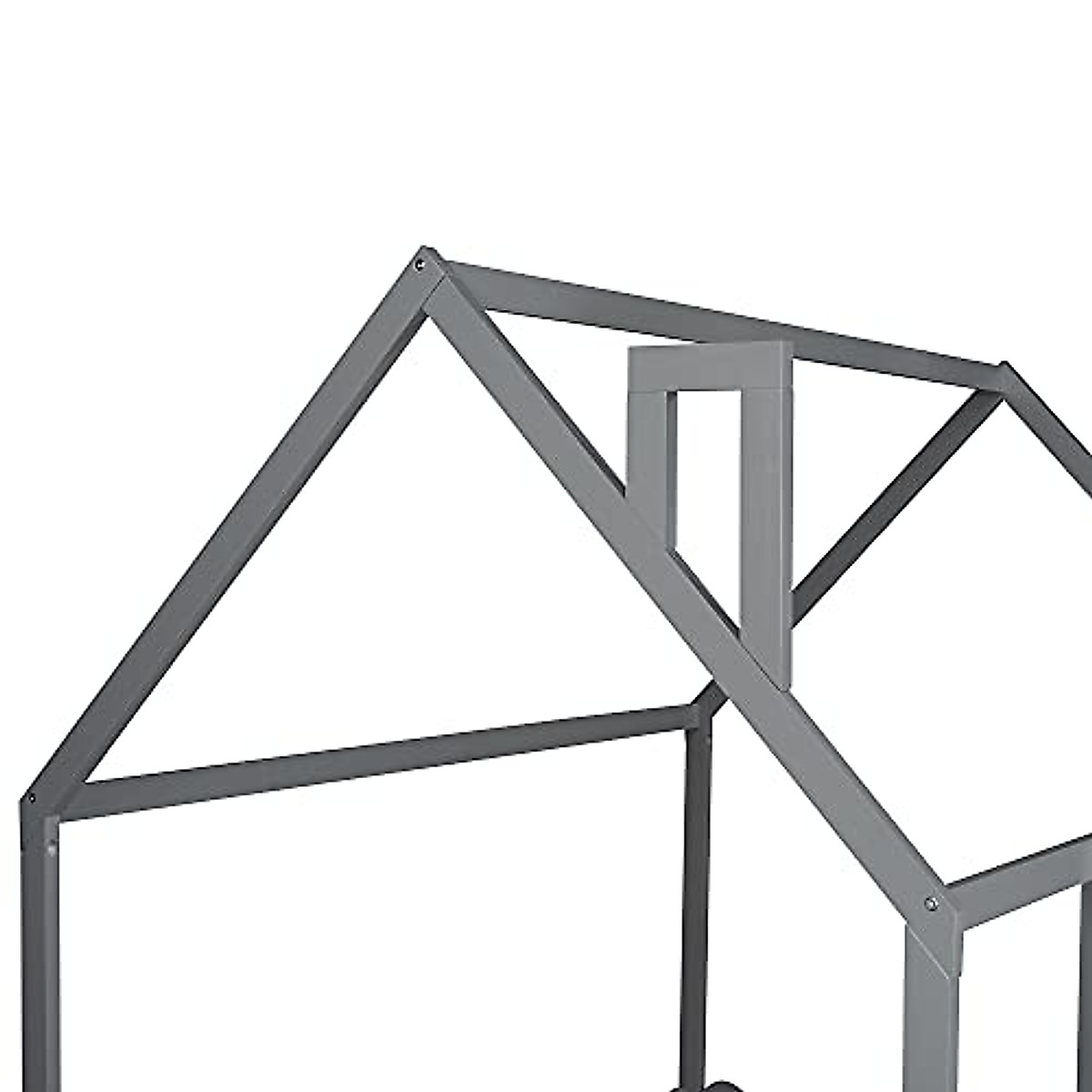 Merax Kids Bed House Shaped, Low Beds for Toddlers, Wood Platform Bed Frame for Children, Box Spring Needed,Easy Assemble (Full,Gray