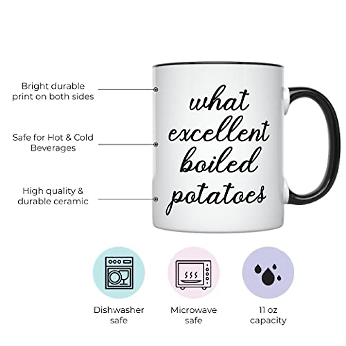 YouNique Designs Jane Austen Mug, 11 Ounces, Pride and Prejudice Mug, Austen Coffee Mug, Pride and Prejudice Quote, Pride and Prejudice Merchandise, Jane Austen Literary Mug (Black Handle)