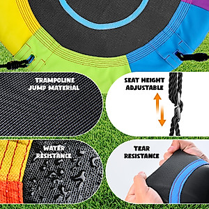 Hapfan 500lb Heavy Duty Swing Set for Backyard with Saucer Swing, 2 Belt Swings