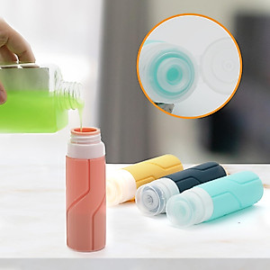 HOLIKA Travel Bottles for Toiletries, Tsa Approved 3oz Portable Travel Bottles. BPA Free Leak Proof Squeeze Travel-Size Containers Refillable Liquid for Shampoo Conditioner (Multicolored C)