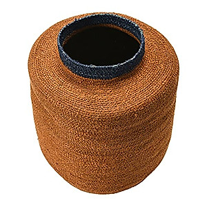 Bloomingville Hand-Woven Seagrass, Orange & Navy Basket