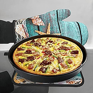 Pretty Turquoise Blue Nautical Oven Mitts and Pot Holders Sets Heat Resistant Kitchen Microwave Gloves for Baking Cooking Grilling BBQ