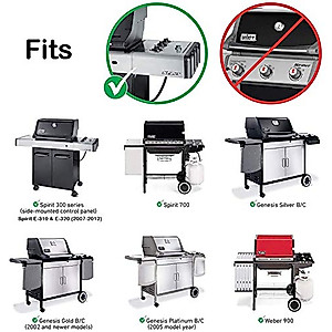 QuliMetal 7537/65903 22.5" Flavor Bars for Weber Spirit 300 Series(with Side Burner Knobs), Spirit E310, E320, Spirit 700, Genesis Silver Gold Platinum B/C, Weber 900, Heat Plates for Weber 7536