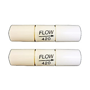 Malida 1/4 inch quick connector fittings Flow Restrictor for RO water purifiers Reverse Osmosis Systems (2, 420CC--75GPD)