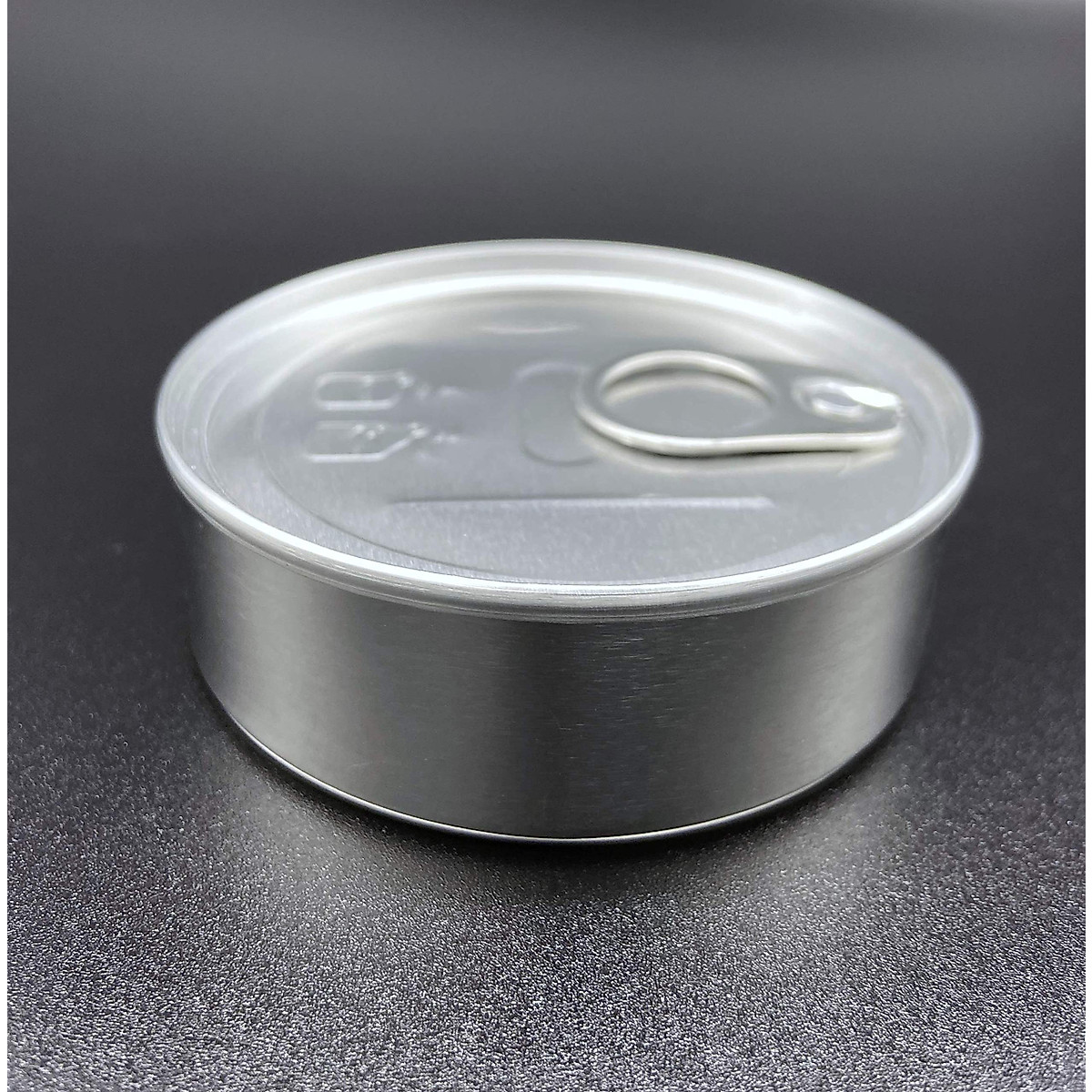 YEEPON 40sets Cali Self-seal Tin Can with Lid - Tuna Can Hoop Ring - NO TOOLS NEEDED + 48Pieces can Labels【100ml/3.5 (40sets) (3.5, 40)