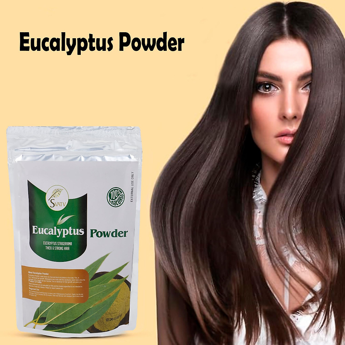 SVATV Eucalyptus Powder | Eucalyptus Staigeriana | For Hair Growth | Soothes The Scalp | Good for Skin | Size - 227g, Half Pound, 8oz