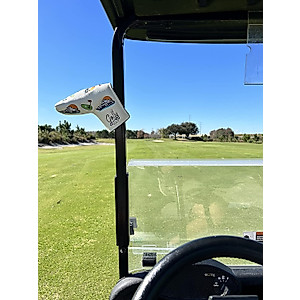 Blade Putter Cover by Golly Golf - JUST RELEASED - Tour Quality Putter Cover - Scotland Weather Tested - Premium Leather - BOATS & HOLES EDITION - Putter Protection + Strong Magnetic Closure