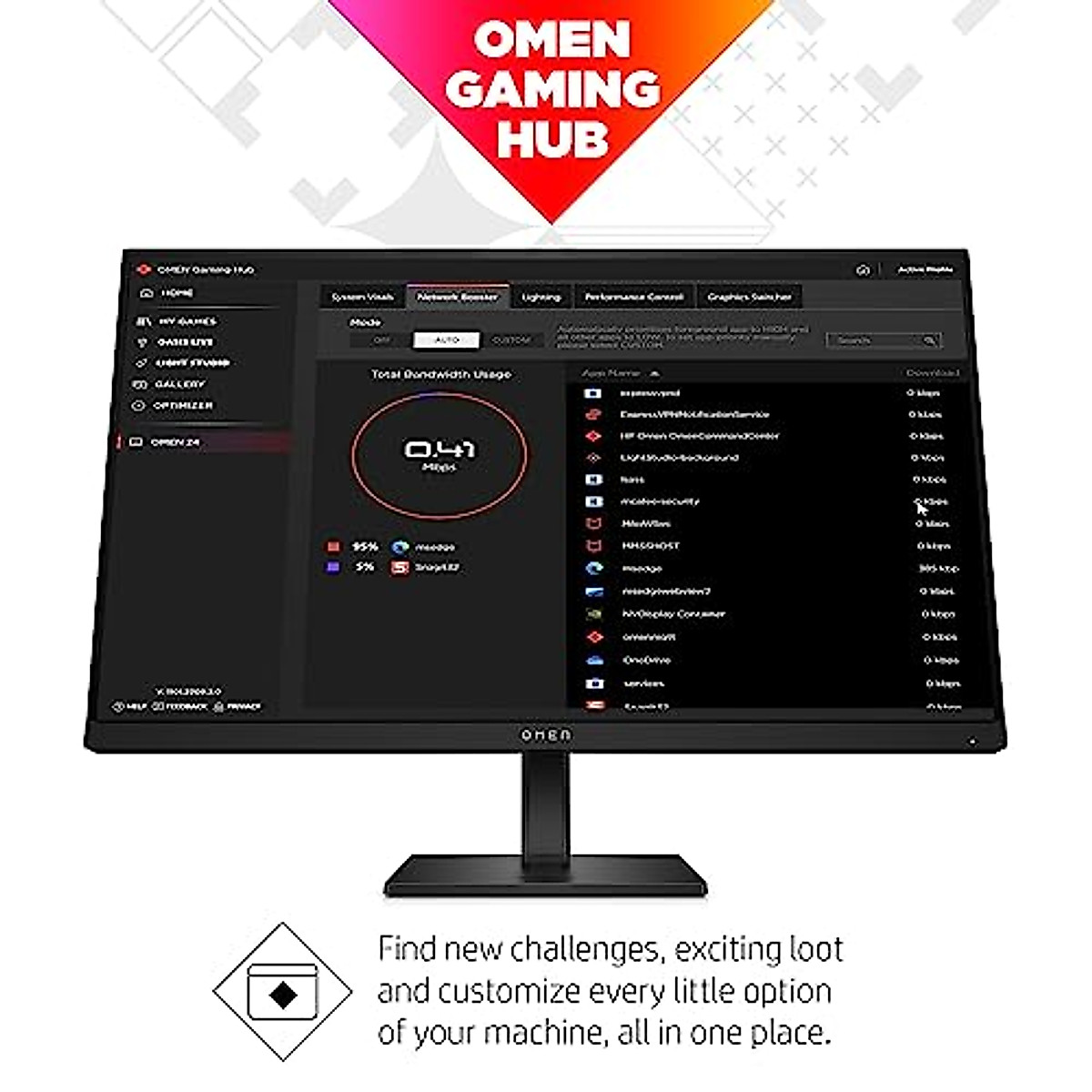 HP OMEN 27q QHD 165Hz Gaming Monitor, QHD Display (2560 x 1440), IPS Panel, 99% sRGB, 95% DCI-P3, 16:9, AMD FreeSync Premium Technology, 27q (2023),Black