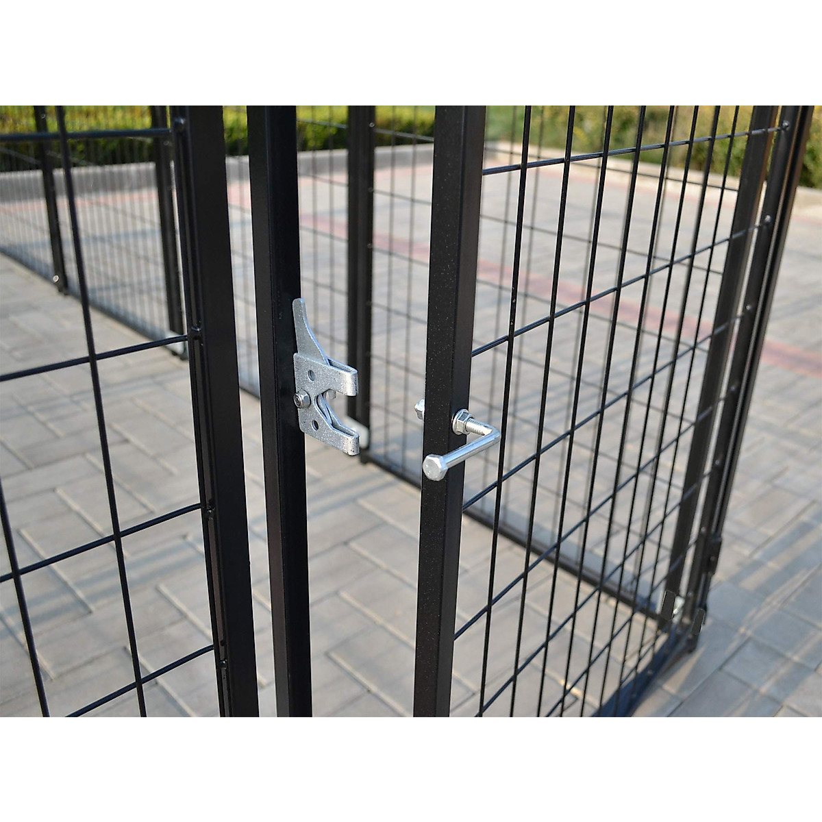 Omitree New Modular Dog Kennel Heavy Duty Welded Steel Panel Pet Cover 5' W x 10' L x 5.5' H