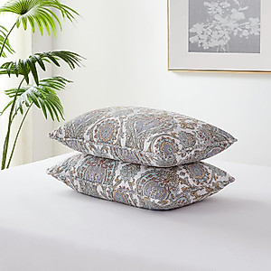 Southshore Fine Living, Inc. Boho Paisley Collection, Premium Quality, Soft, Wrinkle & Fade Resistant, Easy Case, Oversized Quilt Cover Set with 1 Quilt Set and 2 Shams, Full/Queen, Aqua