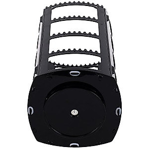 Sooyee 360 Rotating Earring Holder and Jewelry Organizer, 4 Tiers Jewelry Rack Display Classic Stand, 156 Holes and 160 Grooves for Necklaces Earrings Piercings, Black