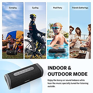 EarFun Bluetooth Speaker, UBOOM L Portable Speaker 28W Loud Stereo Sound, Rich Bass, IP67 Waterproof & Dustproof, Dual Pairing, Built-in Mic, Low Latency, Wireless Speaker for Party, Indoor & Outdoor