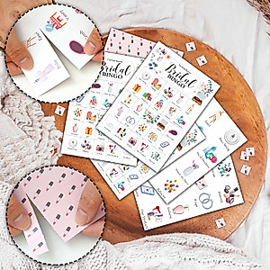 Tea Party Bridal Shower Games, Tea Party Bingo Game, Tea Party Decorations, Tea Party Favors, 24 Players Bingo Games for Bridal Shower, Bachelorette Party, Wedding Engagement Party (A05)