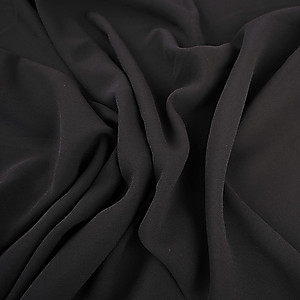 YOUR SMILE for Women Lightweight Breathable Solid Color Soft Chiffon Long Fashion Scarves Sunscreen Shawls (Black)