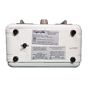 Comfort Glow EUH341 Milkhouse Style Electric Heater 5,200 Btu, White, Length: 7in, Width: 10.25in, Height: 15.5in