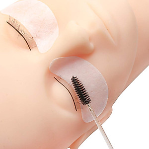 300 Pack Glitter Mascara Wands Disposable EyeLash Spoolie Brushes Makeup Applicator Eyelash Extension Tool Kit, Crystal Gold Handle Black Brush Head