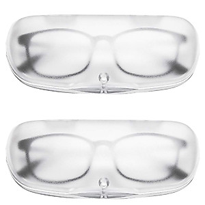 EZESO 2 PCS Glasses Case Spectacle Case Box Magnetic Closure Plastic Translucent Eyeglass Case