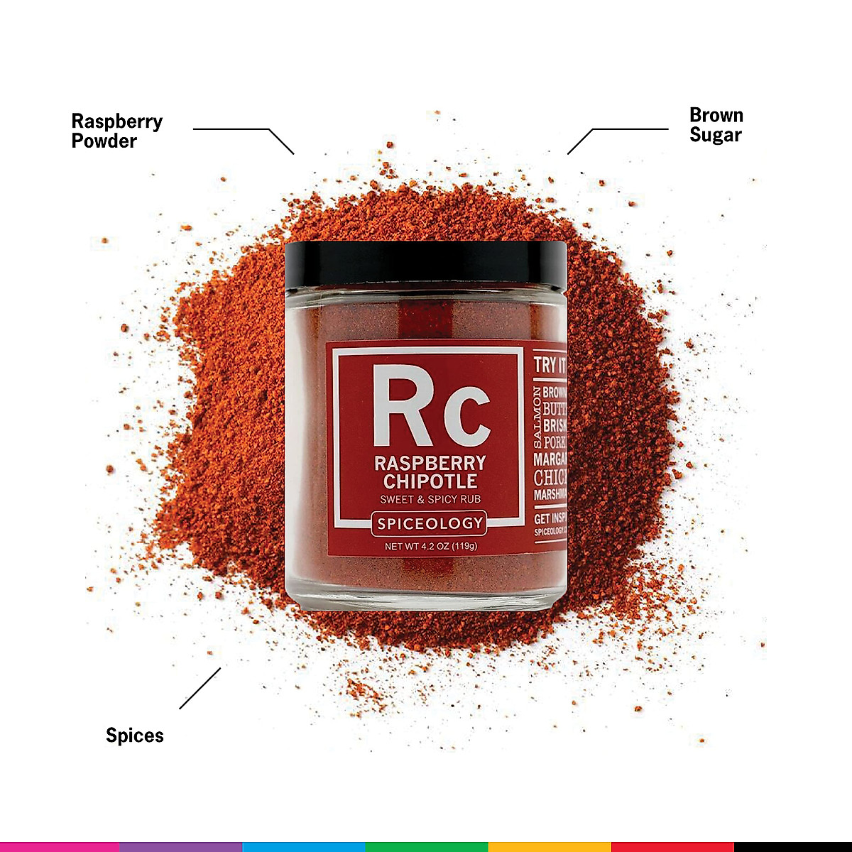 Raspberry Chipotle - Spiceology Sweet and Spicy Rub - All-Purpose Seasoning - 4.2 Ounces