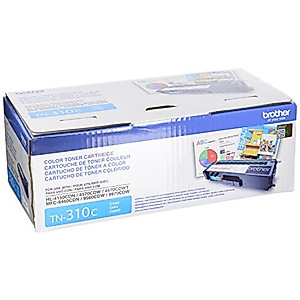 4 X Brother TN310C Toner Cartridge for Brother Laser Printer Toner - Retail Packaging - Cyan