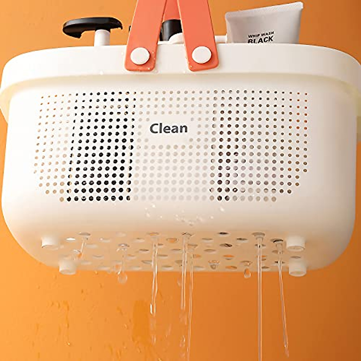 LAIGOO Large Shower Caddy Basket, Plastic Storage Basket with Handles Storage Bins Shower Storage Organizer for Bathroom, College Dorm, Kitchen, Bedroom, Gym