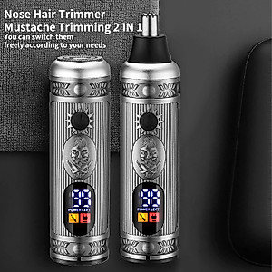 Lanumi Hair Clippers for Men Cordless Hair Trimmer Beard Trimmer/Nose Trimmer Professional T-Blade Trimmer USB Rechargeable Hair Cutting Grooming Kit Barber Clippers Set LED Display