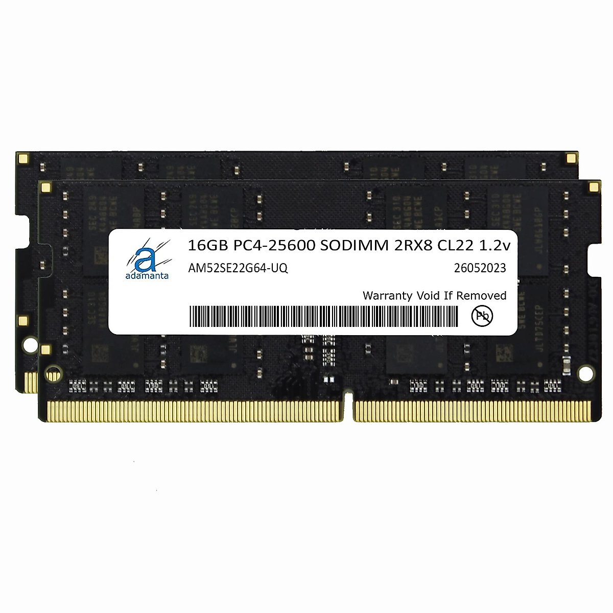 Adamanta 32GB (2x16GB) Compatible for Dell Alienware, Inspiron, Latitude, Precision, Vostro DDR4 3200MHz PC4-25600 SODIMM 2Rx8 CL22 1.2v Laptop Notebook Memory RAM Upgrade P/N: SNP1CXP8C/16G