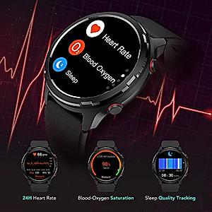 SKG Smart Watch,Rugged Outdoor Watch with GPS, Fitness Tracker with Heart Rate, SpO2, Sleep Monitor, IP68 Waterproof, Multi-Sports, 3-Axis Compass,Blood Oxygen,''1.32''Screen Android iOS,Gift,V9C