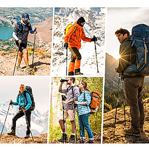 Favuit Hiking Pole Tips, Walking Stick Rubber Tips Trekking Poles 6Pcs Replacement Protectors Boot Tips Rubber Feet fits Most Standard Hiking Sticks 11mm Hole Diameter