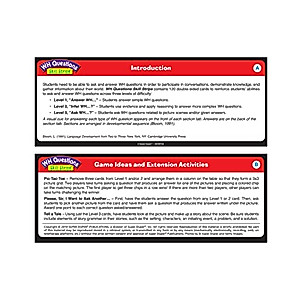Super Duper Publications | WH Questions Skill Strips® Photo Cards | Educational Learning Resource for Children | Practice Expressive and Receptive Language Skills