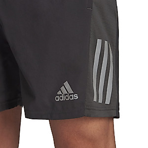 adidas Men's Standard Own The Run Shorts, Grey Six/Reflective Silver, Medium