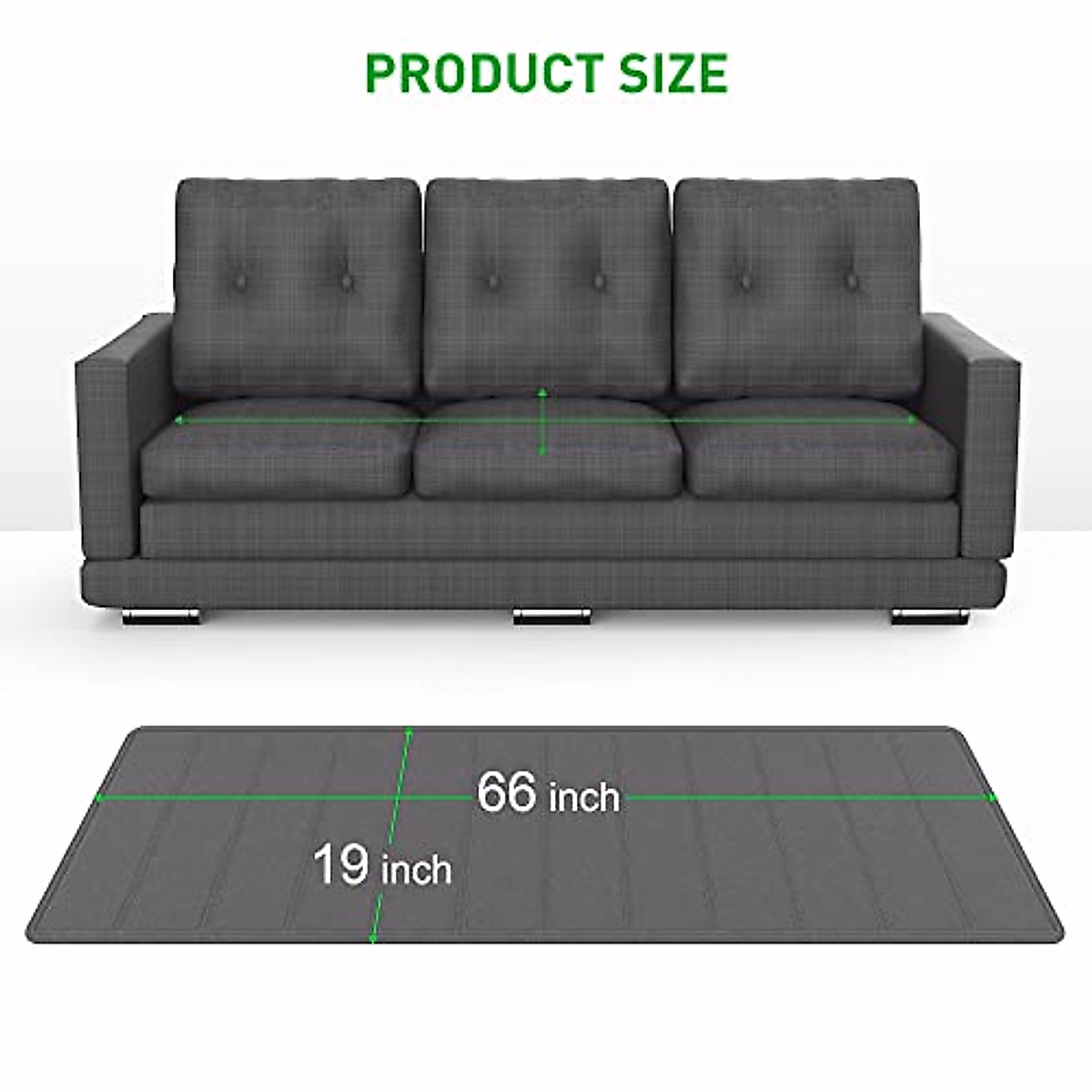 Weekinend Couch Cushion Support[18" W x 66" L] for Sagging Chair Cushions,Thickened Bamboo Board Sofa Couch Support,Protect Couch Sagging Support prolong Sofa Life