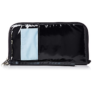 LeSportsac 4390 Multi Travel Wallet, Women's, Black Patent Hitrip