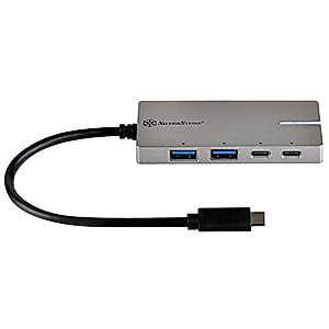 Silverstone SST-EP09C USB 3.1 Type-C Compatible, USB Hub, Charcoal Gray