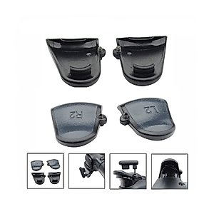 Ambertown L2 R2 Trigger Extenders Buttons with Dustproof Plug for Playstation 4 PS4 PS4 Slim Pro Controller Black