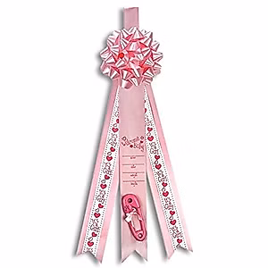 Kelli BABY ANNOUNCEMENT RIBBON ,Welcome Baby Newborn with Its a Girl Hospital Door Hanger,Baby Shower Decorations and Gifts for Expecting Parents (Pink)